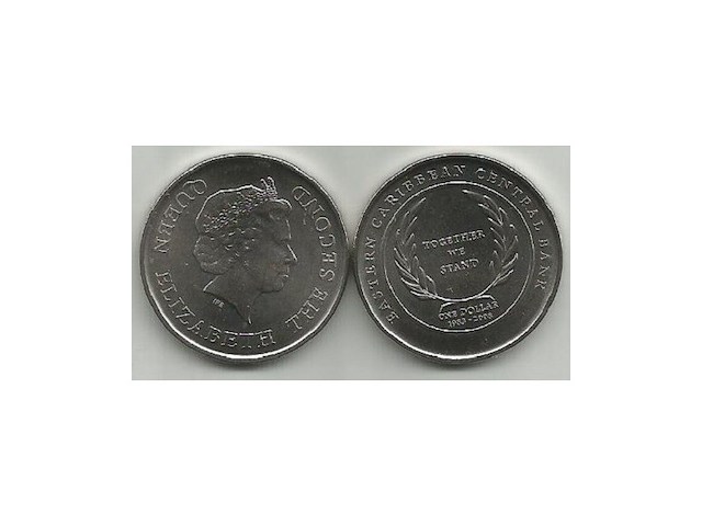 Eastern Caribbean States 1 dollar 2008. UNC