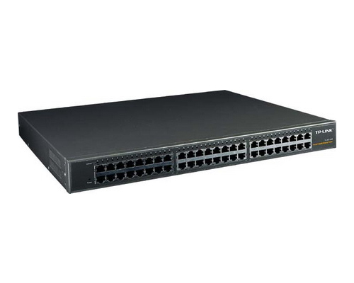 TP-Link TL-SG1048 48-port Gigabit 10/100/1000Mb/s desktop/ 19" rack svič, non-blocking architecture full wire-speed 96Gb/s capacity, 802.3x flow control, 10K jumbo frame, auto-uplink every port, e...