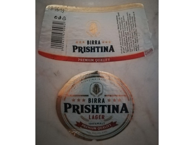 Pivo PRISHTINA - etiketa sa flaše