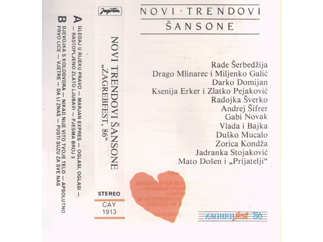 ф NOVI TRENDOVI - ŠANSONE ZAGREBFEST `86