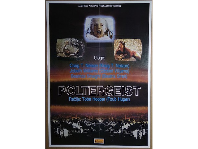 POLTERGEIST (1982) Steven Spielberg FILMSKI PLAKAT