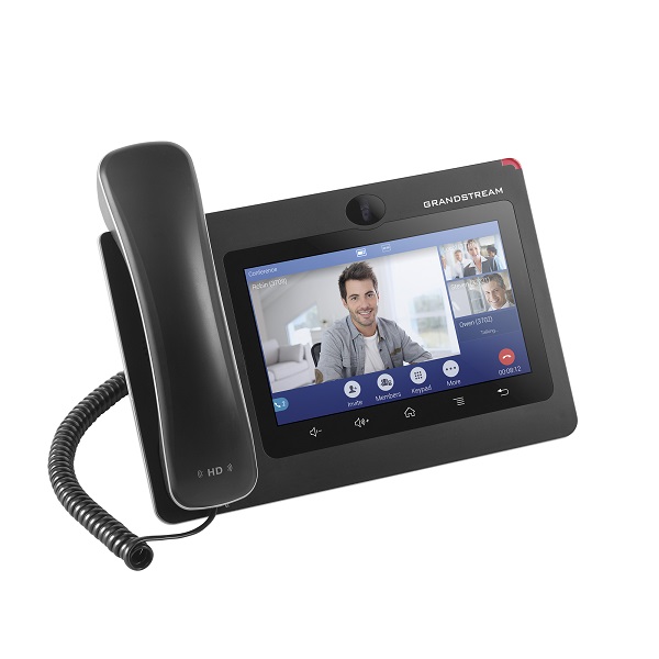 Grandstream GXV3370 Multimedia Android 16-line/16-SIP VoIP HD telefon, 7"(1024×600) touch screen TFT LCD, ugrađen Bluetooth, WiFi 2.4/5GHz Dual-band, USB, SD, HDMI i 2 x UTP Gigabit porta, PoE+ (I...