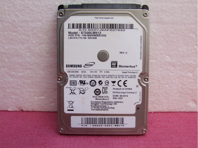 Samsung Momentus 500GB SATA hard disk + GARANCIJA!