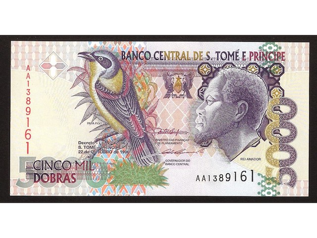 SAO TOME I PRINCIPE 5000 dobrasa (1996) UNC