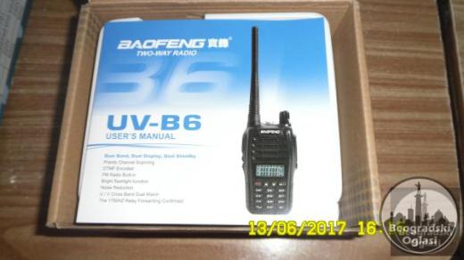 Radio stanica BAOFENG UV-B6 Dual Band-NOVO