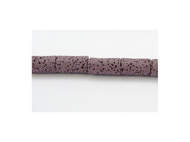 Vulkanska lava valjak 15x8mm+- ljubičasta