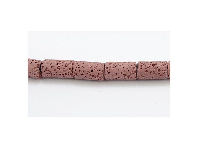 Vulkanska lava valjak 15x8mm+- roze