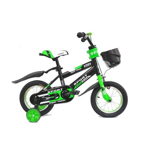 Dečiji bicikl 12" sport 701 crno zeleni