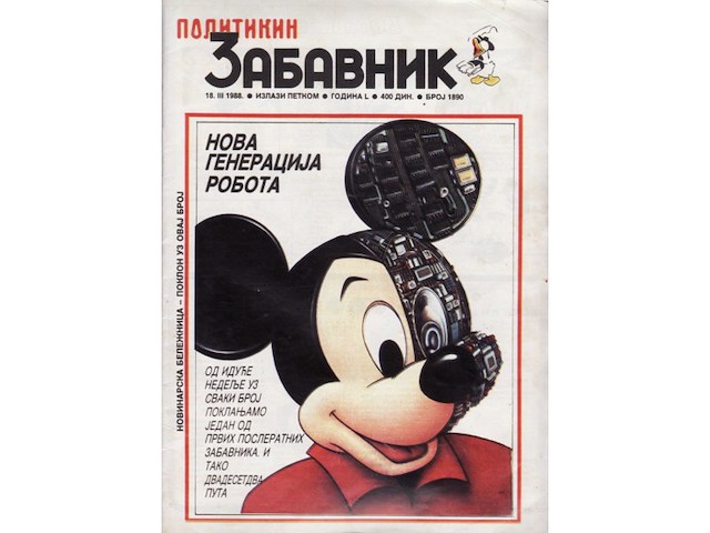 POLITIKIN ZABAVNIK br1890  mickey mouse