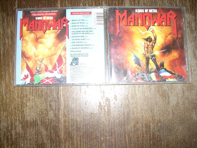 Manowar ‎– Kings Of Metal CD Atlantic Europe 1988.