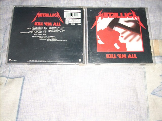 Metallica ‎– Kill `Em All CD Vertigo Europe 1989.