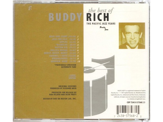 Buddy Rich ‎– The Best Of Buddy Rich - The Pacific Jaz