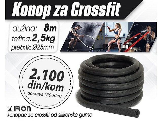 Battle Rope - Konop za Crossfit Ø25mm dužina 8m