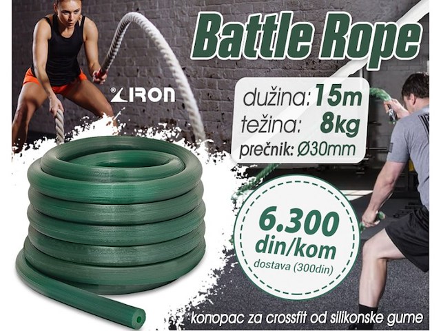 Battle Rope - Konop za Crossfit Ø30mm dužina 15m