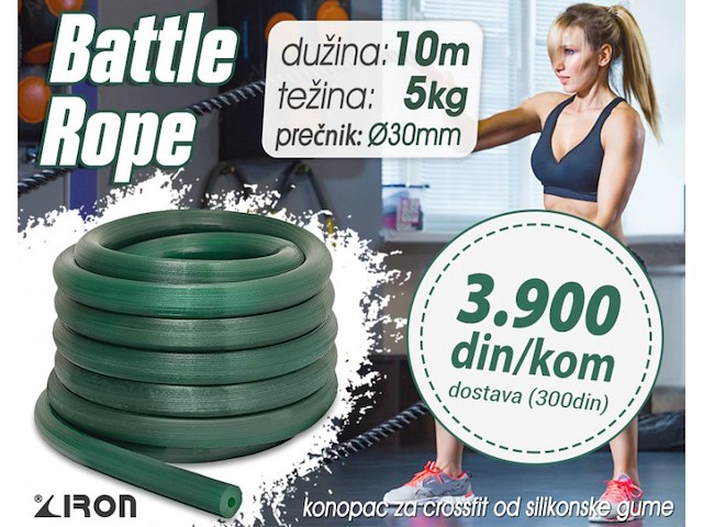 Battle Rope - Konop za Crossfit Ø30mm dužina 10m