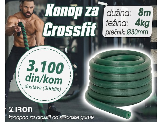 Battle Rope - Konop za Crossfit Ø30mm dužina 8m