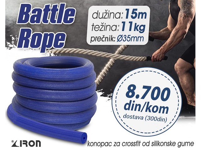 Battle Rope - Konop za Crossfit Ø35mm dužina 15m