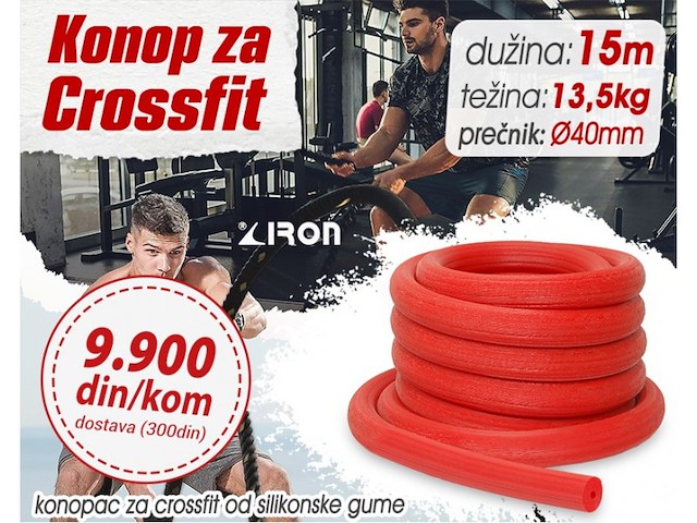 Battle Rope - Konop za Crossfit Ø40mm dužina 15m