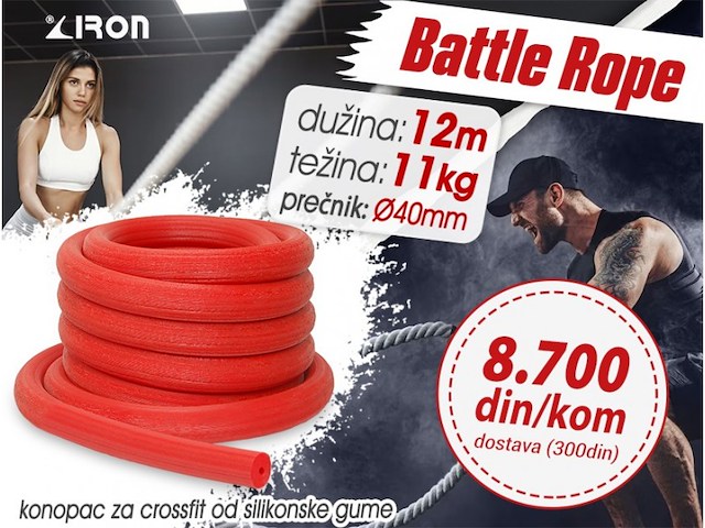 Battle Rope - Konop za Crossfit Ø40mm dužina 12m