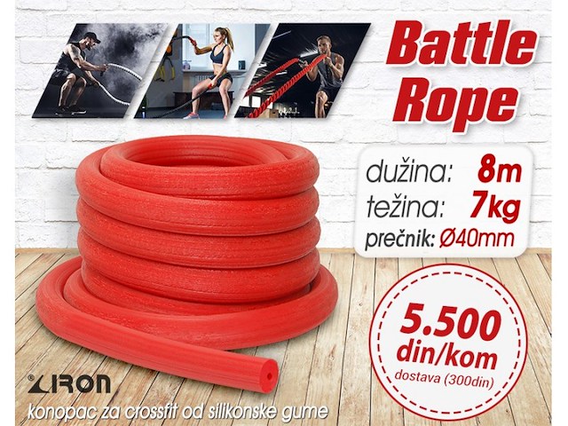 Battle Rope - Konop za Crossfit Ø40mm dužina 8m