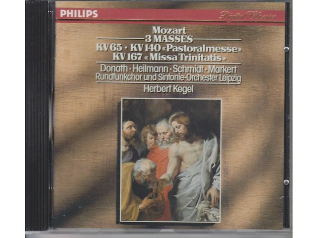 cd / MOZART - 3 MASSES KV65. KW140. KW167..........