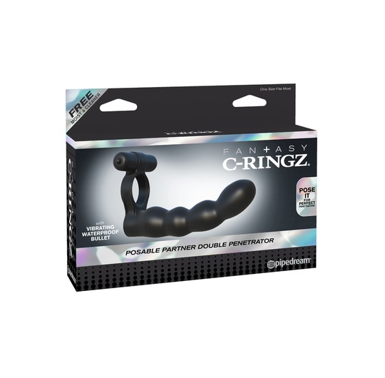 Pipedream c-ringz dildo sa prstenom za duplu penetraciju, PIPE593023