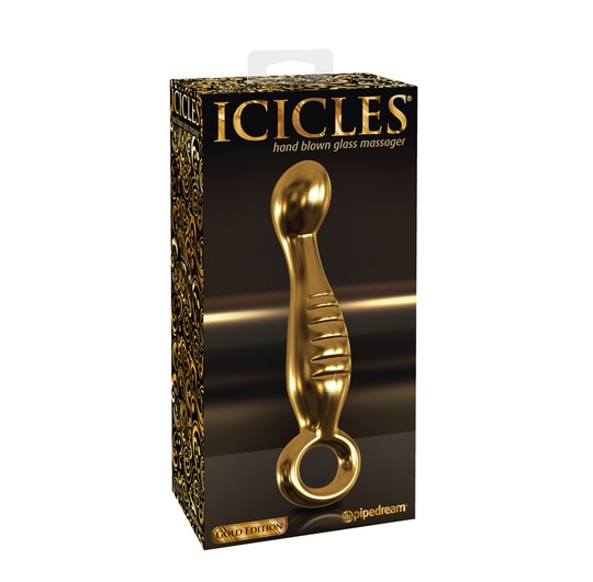 Pipedream icicles gold edition go4 zlatni stakleni dildo, PIPE298327