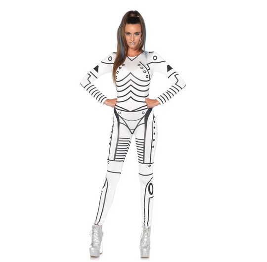 Leg Avenue kostim za maskenbal killer robot beli jednodelni kombinezon, LEGAV06455