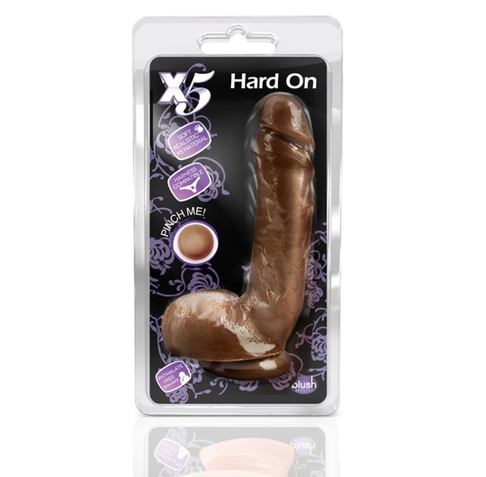 Blush Novelties hard on x5 realističan crni dildo sa testisima, BLUSH00257