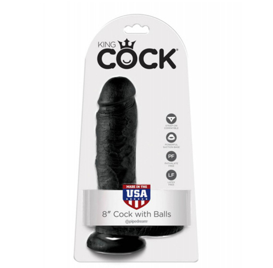 Pipedream king cock crni realistični penis sa vakum postoljem, PIPE550723