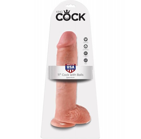 Pipedream king cock 11 veliki realistični dildo sa testisima, PIPE551021