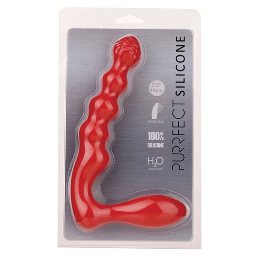 Seven Creations crveni silikonski dvokraki dildo, SEVCR01591