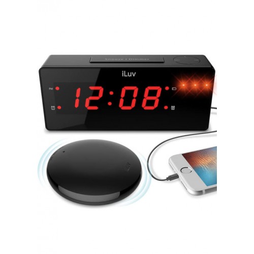 Bežični Smart budilnik Luv JUMBO LED Alarm Clock with wireless Alarm Shaker Black