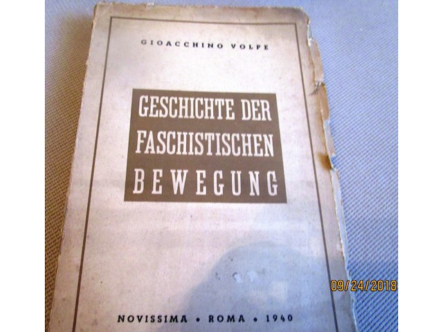 Gioacchino Volfe- Geschichte der faschistischen bewegun