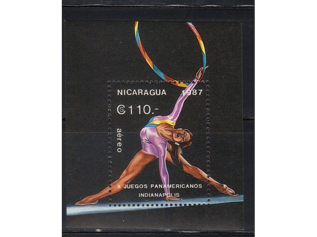 Nikaragva,Pan-Američke igre 1987.,blok,čisto