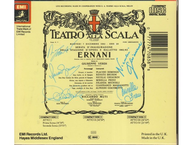 cd / Verdi - ERNANI + 3 CD