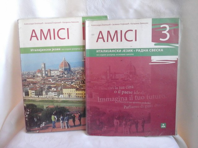 Amici 3 italijanski jezik udžbenik  radna sveska sedmi