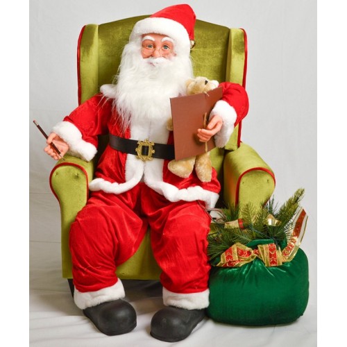 Muzički deda Mraz u fotelji 81 cm
