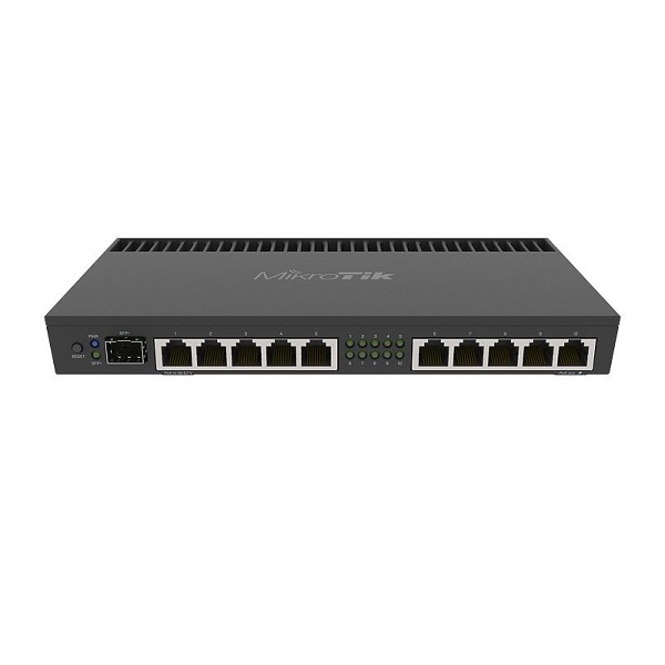 MikroTik RB4011iGS+RM ruter sa 10 Gigabit LAN / WAN portova + 1 SFP+ 10Gbps slot, VPN ruter/ firewall/ bandwith manager/ load balance, Passive PoE in/out, CPU Quad-core 1.4GHz, 1GB RAM, desktop / ...