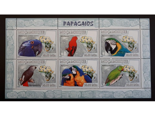 Ptice (papagaji) Mozambik 2007 P822