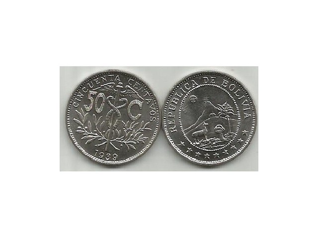 Bolivia 50 centavos 1939. UNC