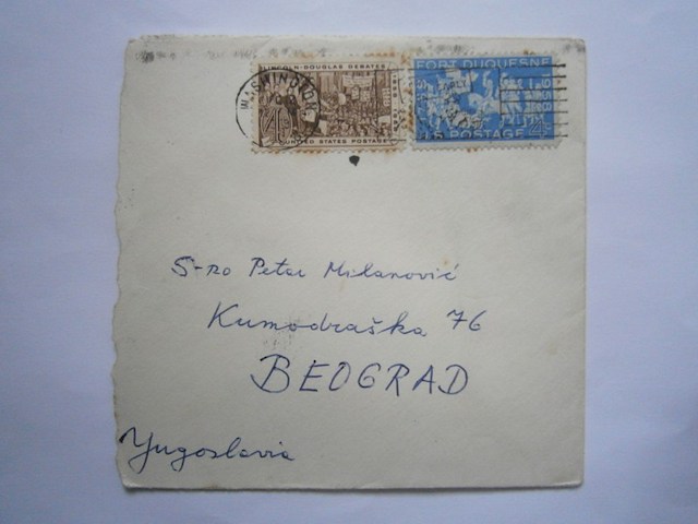 KOVERAT(BOŽIĆNI)VAŠINGTON-BEOGRAD; 1958.