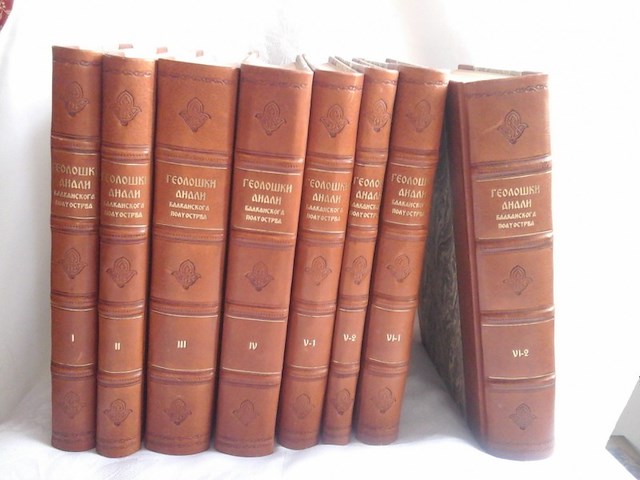 Geološki anali I - VI 8 knjiga kožni povez knj I 1889 g