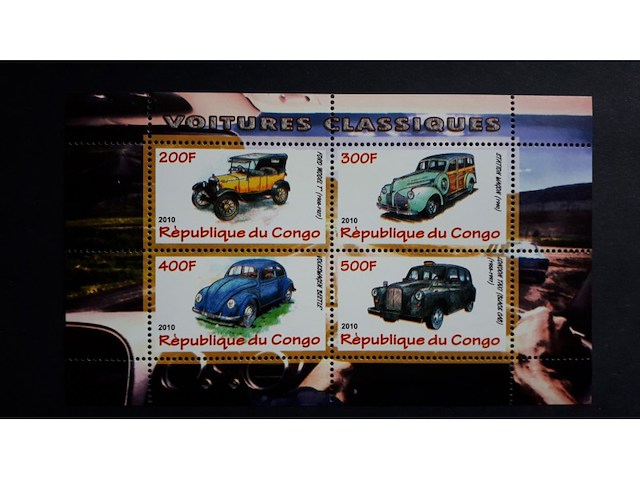 Automobili - Oldtajmeri - Congo (P) 2010.** A198