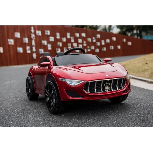 Dečiji auto na akumulator Maserati crveni kožno sedište i meke gume