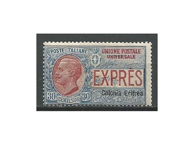 Italija-Eritrea,Ekspresna sa pretiskom 1907.,vrlo retka