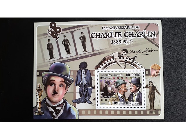 Pozn. glumci - Charlie Chaplin - S. Tome 2009 ** F522