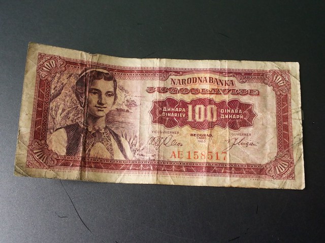 100 din Narodna banka Jugoslavije 1963