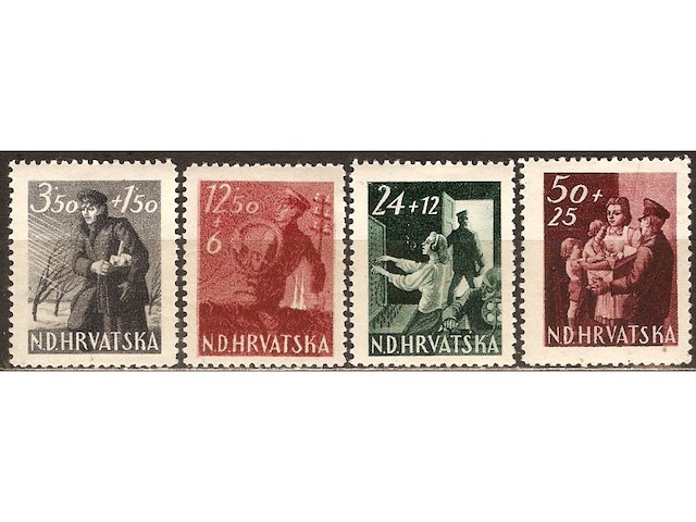 1945 - NDH Postari MNH