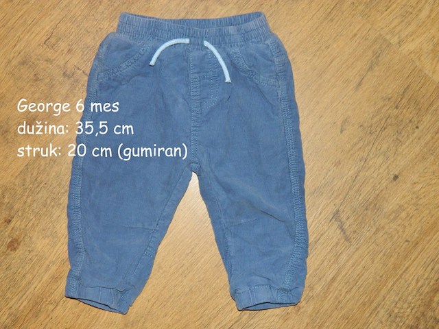 GEORGE somot, postavljene pantalone 6-9 M